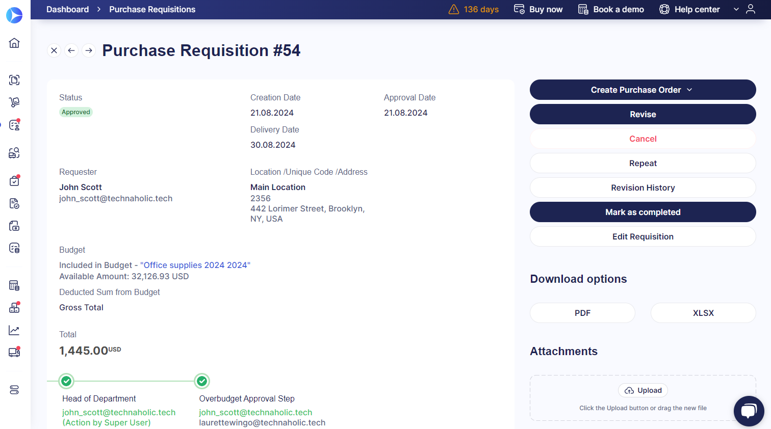 How to Create a Purchase Requisition